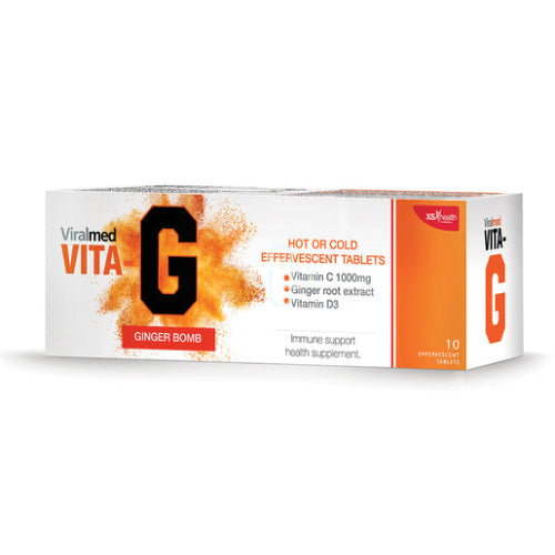 Viralmed Vita-G Ginger Bomb Effervescent 10 Effervescent Tablets – Cura ...