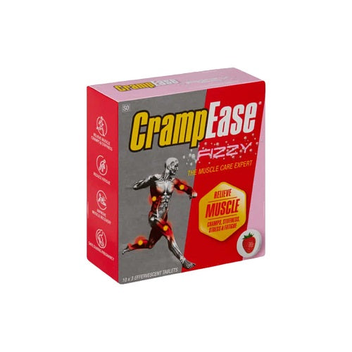 Crampease Fizzy Effervesecent Tablets 30 Strawberry – Cura Pharm