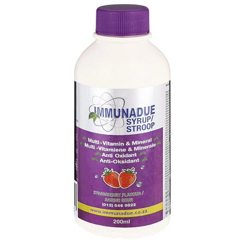 Immunadue Strawberry Syrup 200ml – Cura Pharm