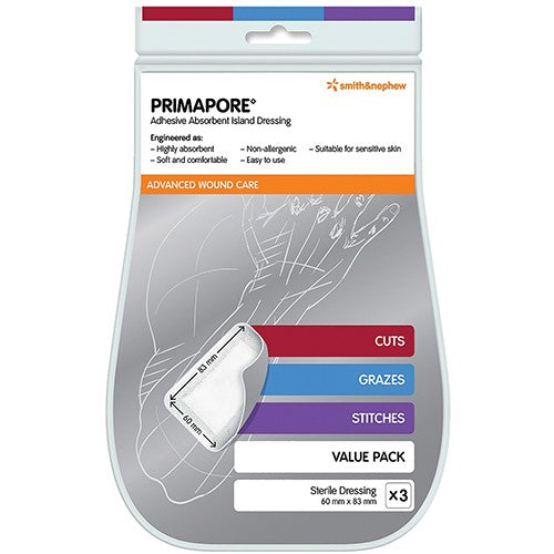 Primapore Dressing 60mmx83mm 3 – Cura Pharm
