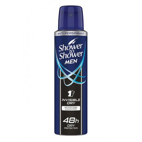 Shower To Shower Deodorant Invisible Men 150ml – Cura Pharm