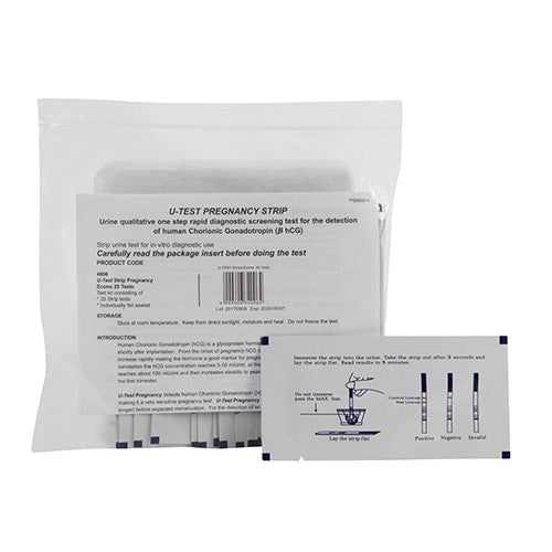 U-Test Pregnancy Hcg Strips 25 Economy – Cura Pharm
