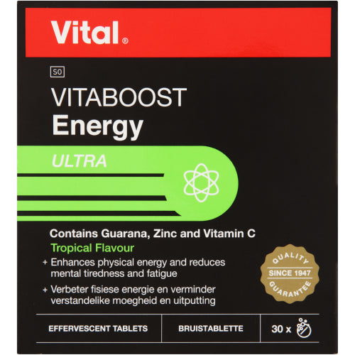 Vital Vitaboost Energy Effervesecent 30 – Cura Pharm