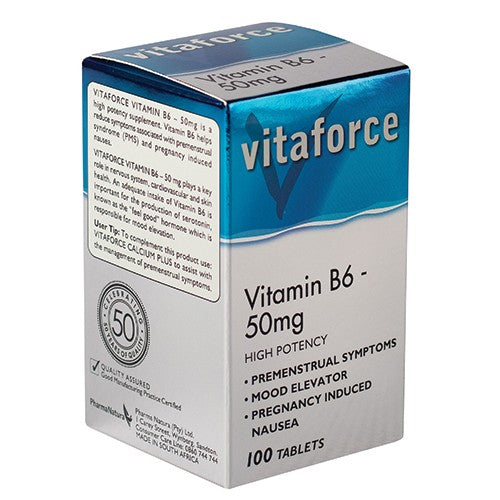 Vitaforce Vitamin B6 50mg Tablets 100 – Cura Pharm