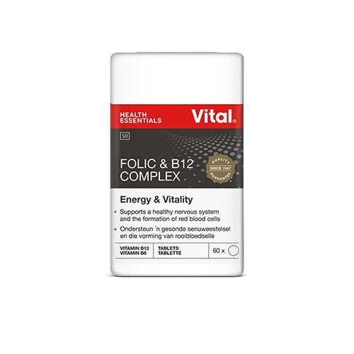 Vital Folic & B12 Complex Tablets 60 – Cura Pharm