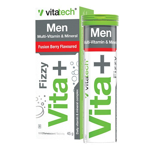 Vitatech Vita+ Men Effervescent Fusion Berry 10 – Cura Pharm