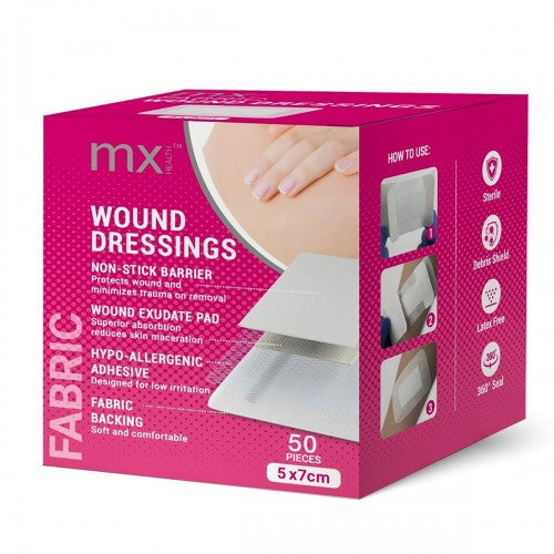 Wound Dressing Mx Fabric 5X7cm 50 – Cura Pharm