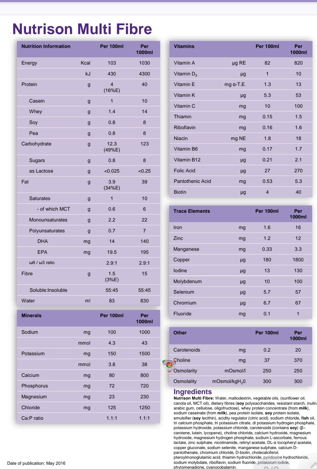Nutrison Multi Fibre 1000ml – Cura Pharm