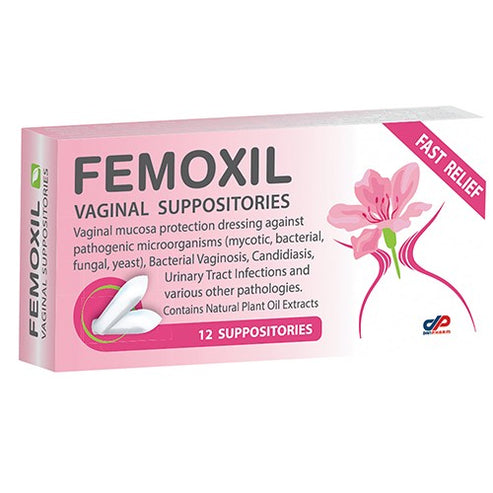 Femoxil Vaginal Suppositories 12X2g – Cura Pharm