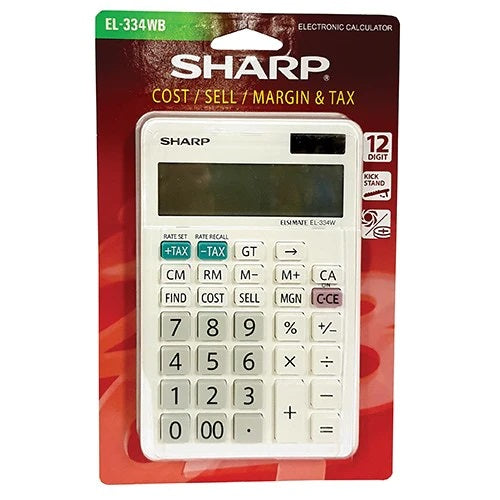Calculator Sharp El334W 12 Digit Solar – Cura Pharm