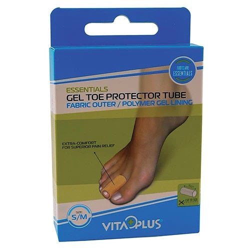 Gel Toe Protector Tube Fabric Outer Vitaplus S/M – Cura Pharm