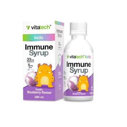 Vitatech Kids Immune Syrup Vanilla Blueberry 200 – Cura Pharm