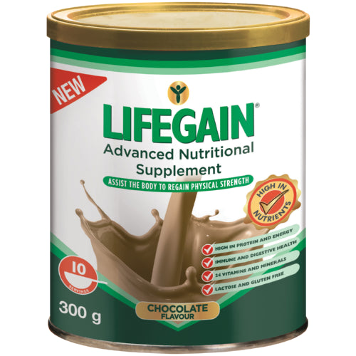 Lifegain Chocolate 300g Powder – Cura Pharm