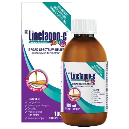 Linctagon C Junior Cold & Flu Syrup 100ml – Cura Pharm