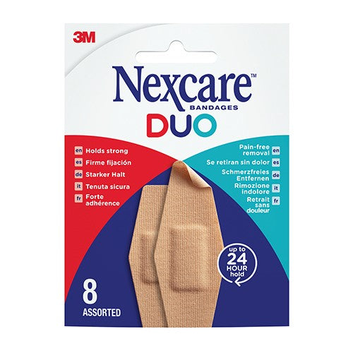 Nexcare Duo Plasters 8 Assorted – Cura Pharm