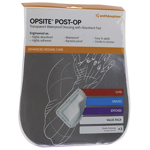Opsite Post-Op Dressing 95mm X 85mm 3 – Cura Pharm