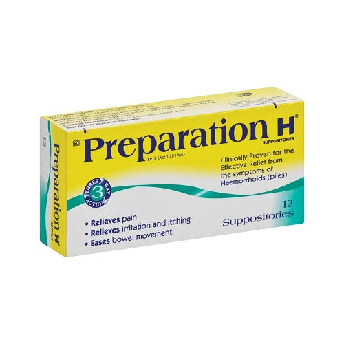 Preparation-H Suppositories 12 – Cura Pharm