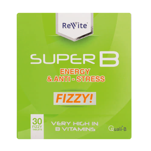 Revite Super B Energy Fizzy Tablets 30 – Cura Pharm