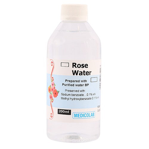 Rose Water Plain 200ml Medicolab – Cura Pharm