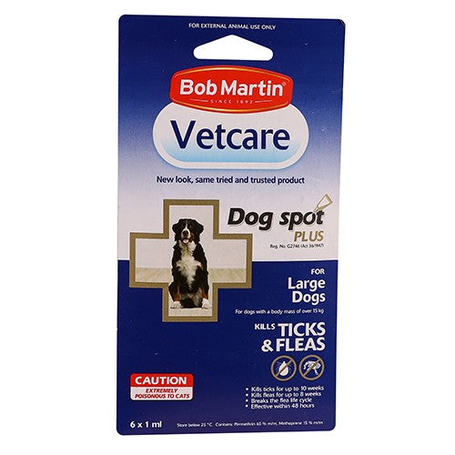 Vetcare Dog Spot Plus Large 6X1ml – Cura Pharm