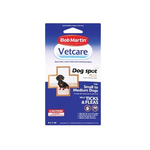 Vetcare Dog Spot Plus Small 4X1ml – Cura Pharm