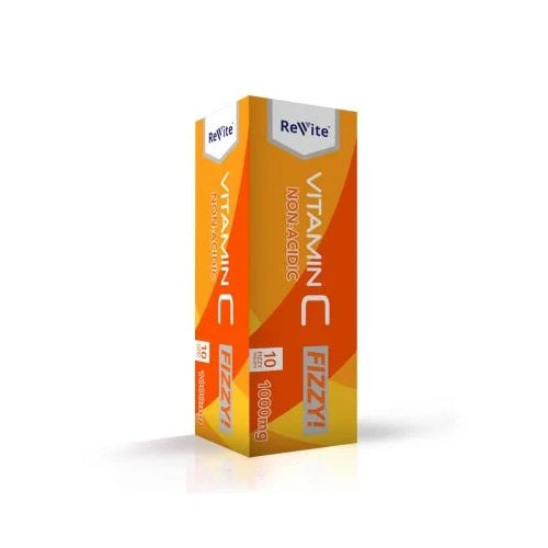 Vit C 1000mg Fizzy Non Acidic 10 Revite – Cura Pharm