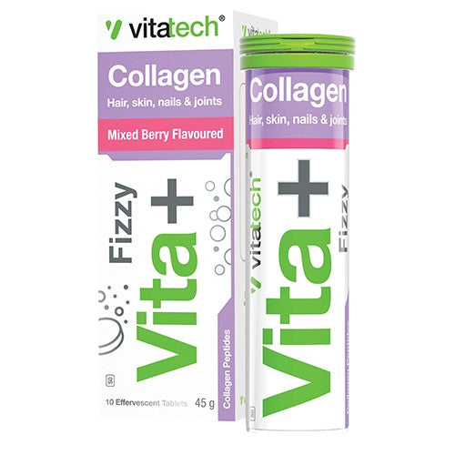 Vitatech Vita+ Collagen Effervescent Mix Berry 10 – Cura Pharm