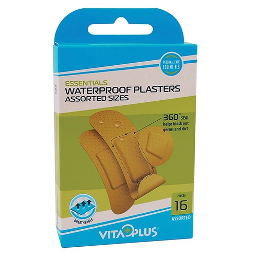 Waterproof Plaster Vitaplus Assorted 16 – Cura Pharm