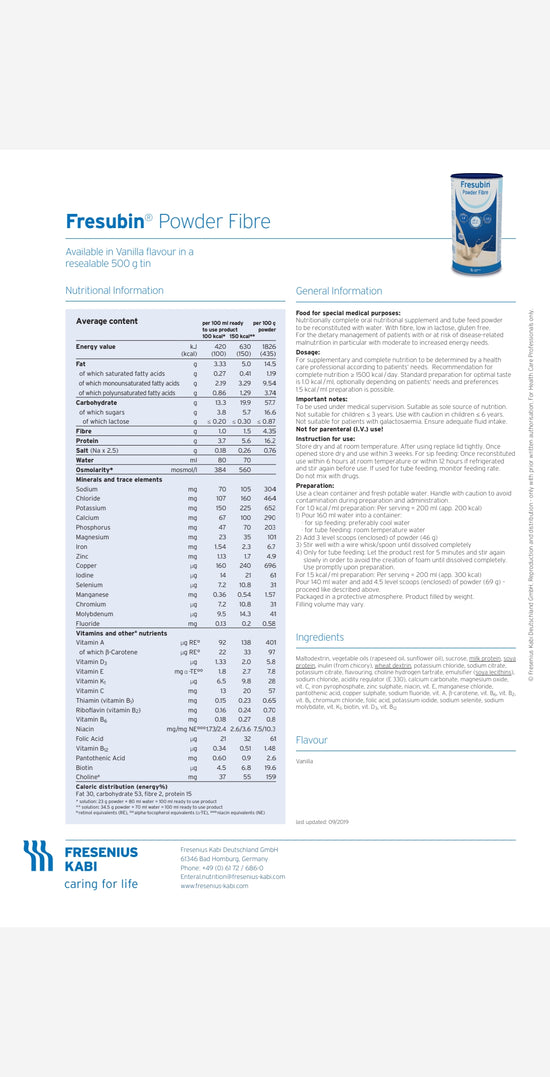 Fresubin Powder Fibre 500g – Cura Pharm